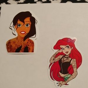 Disney | Accessories | Tatted Princess Ariel Sticker Bundle | Poshmark